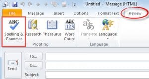 2 Rapid Ways to Spell Check Message Subject Line