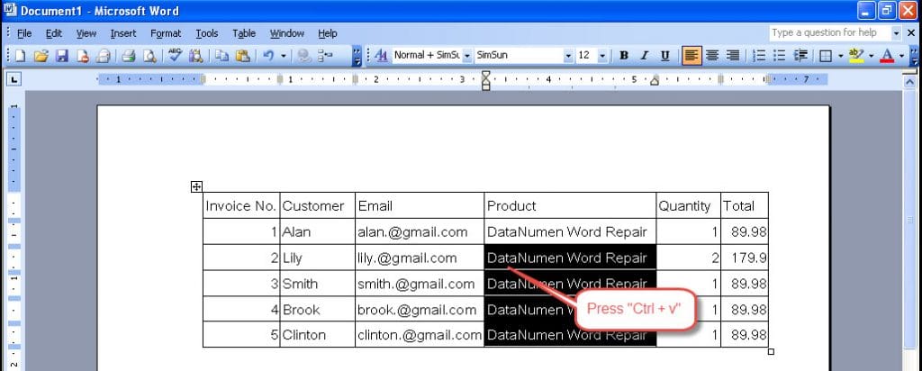 2 Method to Quickly Enter Same Texts into Multiple Cells in Your Word Table
