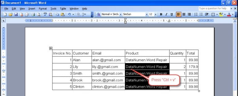 2 Method to Quickly Enter Same Texts into Multiple Cells in Your Word Table