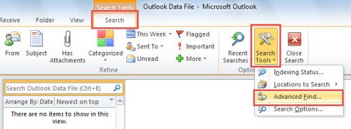 How to Find the Folder of Your Outlook Search Results