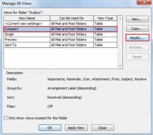 How to Customize the Default View for New Folders in Outlook