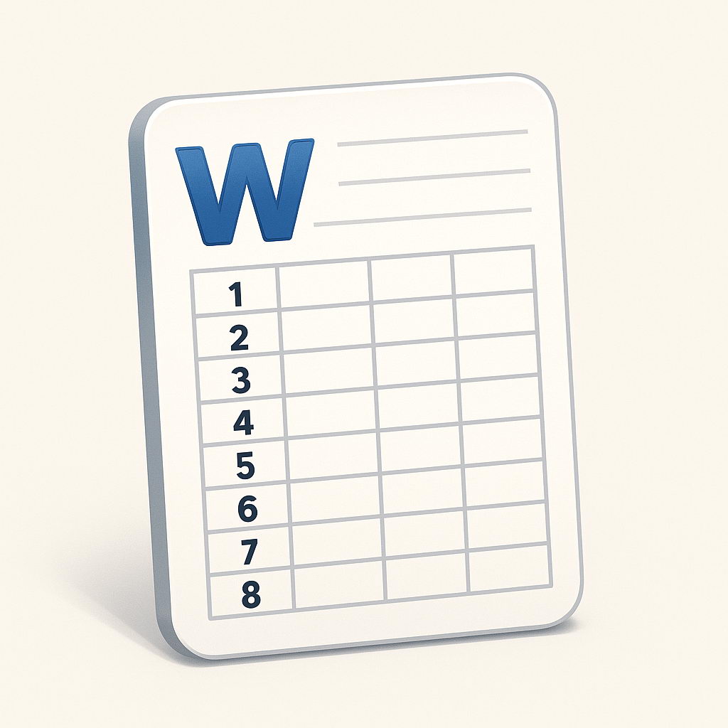 Jak wstawiać numery sekwencyjne do tabeli programu Word: 5 metod