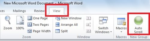 How to Scan Your Word Document More Conveniently via Automatic Scroll