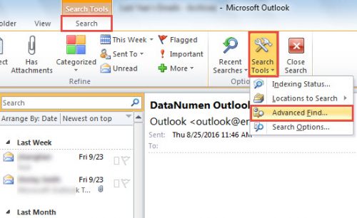 How to Find the Outlook Emails Whose Bodies Contain the Specific Keywords