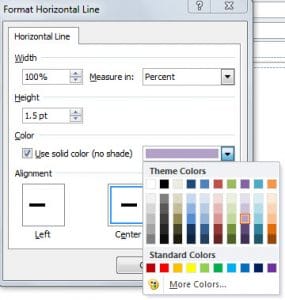 How to Add a Colored Horizontal Line to Outlook Signature