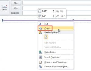 How to Add a Colored Horizontal Line to Outlook Signature