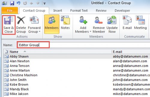 How to Split a Large Outlook Contact Group