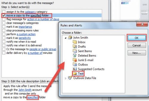 2 Methods to Save Sent Items to a Specified Folder in Outlook