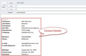 2 Methods to Insert Contact Details into Outlook Emails