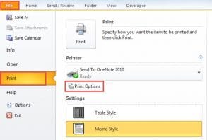 How to Create a Customized Print Style in Your Outlook