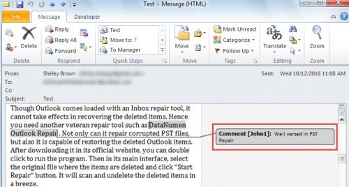 2 Methods to Add Comments to an Email in Outlook