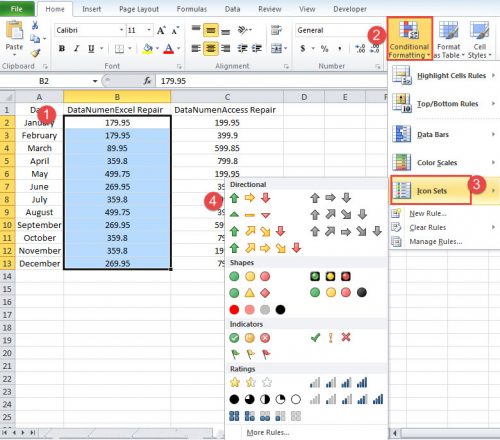How to Make Your Cell Values More Intuitive via Icon Sets in Excel