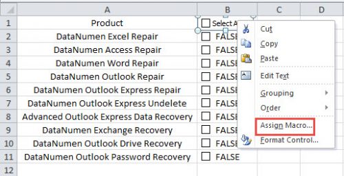 How To Quickly Select Or Unselect All Checkboxes In Your Excel Worksheet By Vba 