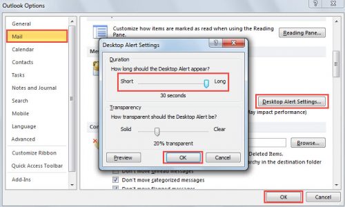 4 Methods to Make Outlook New Mail Desktop Alert to Stay Longer