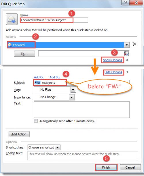 2 Quick Methods to Forward Outlook Emails without “FW” Prefix in Subject