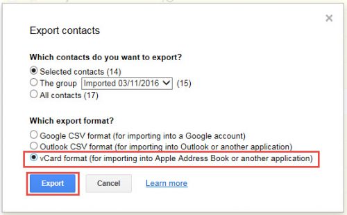 How to Export Multiple Outlook Contacts as a Single vCard File