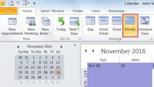 2 Means to View Multiple Calendar Months at the Same Time in Outlook