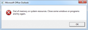 4 Solutions to Outlook Error “Out of memory or system resources”