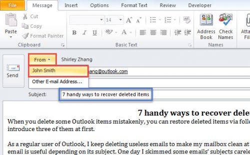 2 Quick Methods to Forward Outlook Emails without “FW” Prefix in Subject