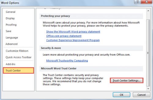 2 Steps to Disable Protected View When Opening Outlook Attachments