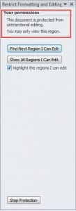 How to Write Protect a Part or All of Your Word Document