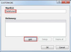 2 Methods to Add Additional Words to Your Excel Dictionary