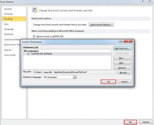 2 Methods to Add Additional Words to Your Excel Dictionary