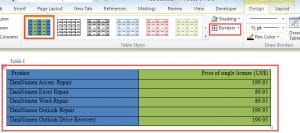 2 Methods to Alternate Row or Column Colors in Your Word Table