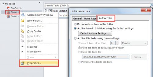 3 Quick Steps to Auto Archive Completed Tasks in Outlook