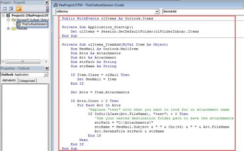 How to Auto Save Specific Email Attachments with Outlook VBA