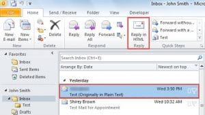 2 Methoden om altijd in HTML-indeling te antwoorden in Outlook