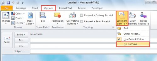 How to Let Outlook Ask Whether to Save a Copy When Sending Emails