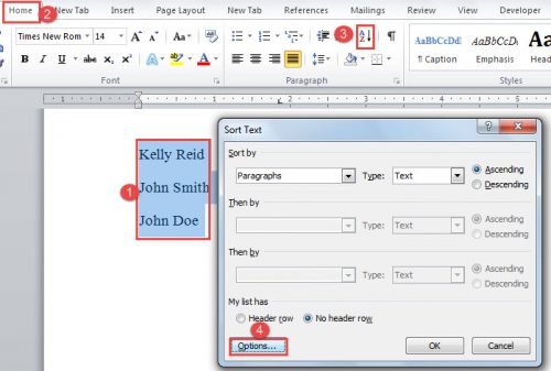 2 Methods to Sort Alphabetically by Last Names in Your Word Document