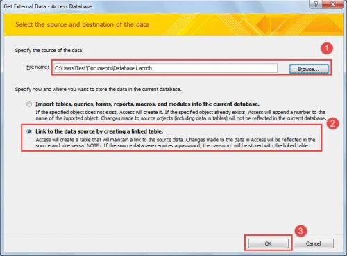 How to Link One Access Database to Another