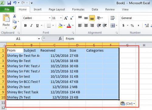 How to Batch Export Multiple Selected Outlook Emails to a Text/Excel ...