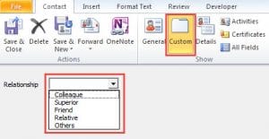 How to Create a Drop-down List in Outlook Contact Form