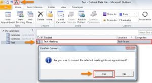 How to Convert a Meeting into an Appointment with Outlook VBA