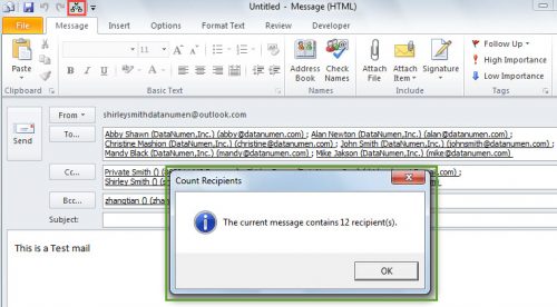 2 Methods to Count the Number of Recipients in an Outlook Email