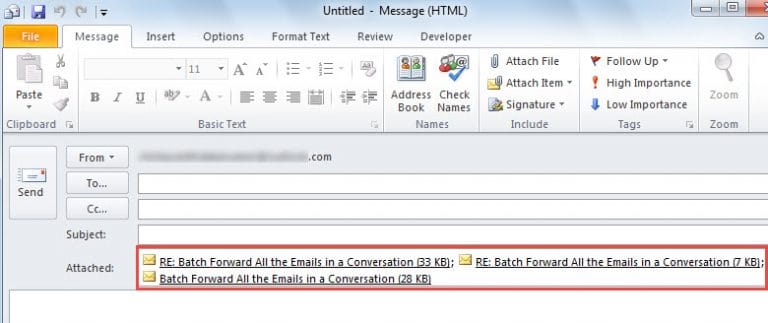 2 Tips to Batch Forward All the Emails in a Conversation in Outlook