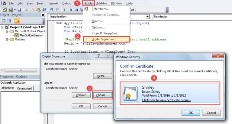How To Auto Assign A Task To A Specific Person At A Scheduled Time With Outlook Vba