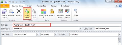 How to Record and Track Phone Calls with Your Outlook Journals
