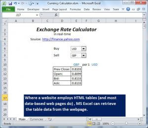 How to Read Data from Online Web Pages with Excel VBA