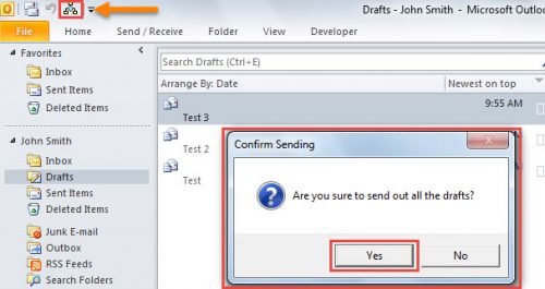How To Batch Send Multiple Draft Emails With Outlook Vba