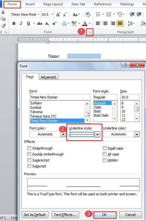 Fillable Form Word Underline Printable Forms Free Online