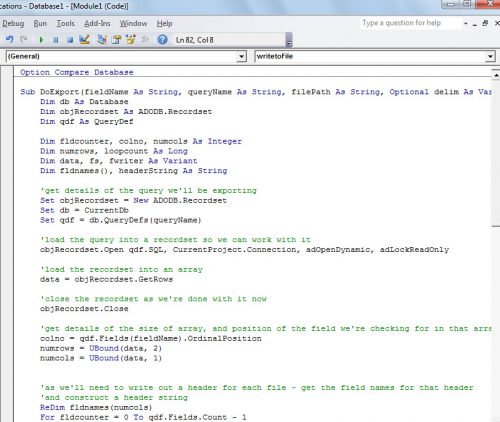 How to Export the Results of a Query to Multiple Files with Access VBA
