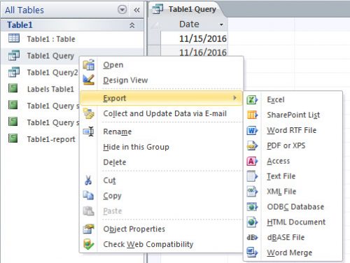 How to Export the Results of a Query to Multiple Files with Access VBA