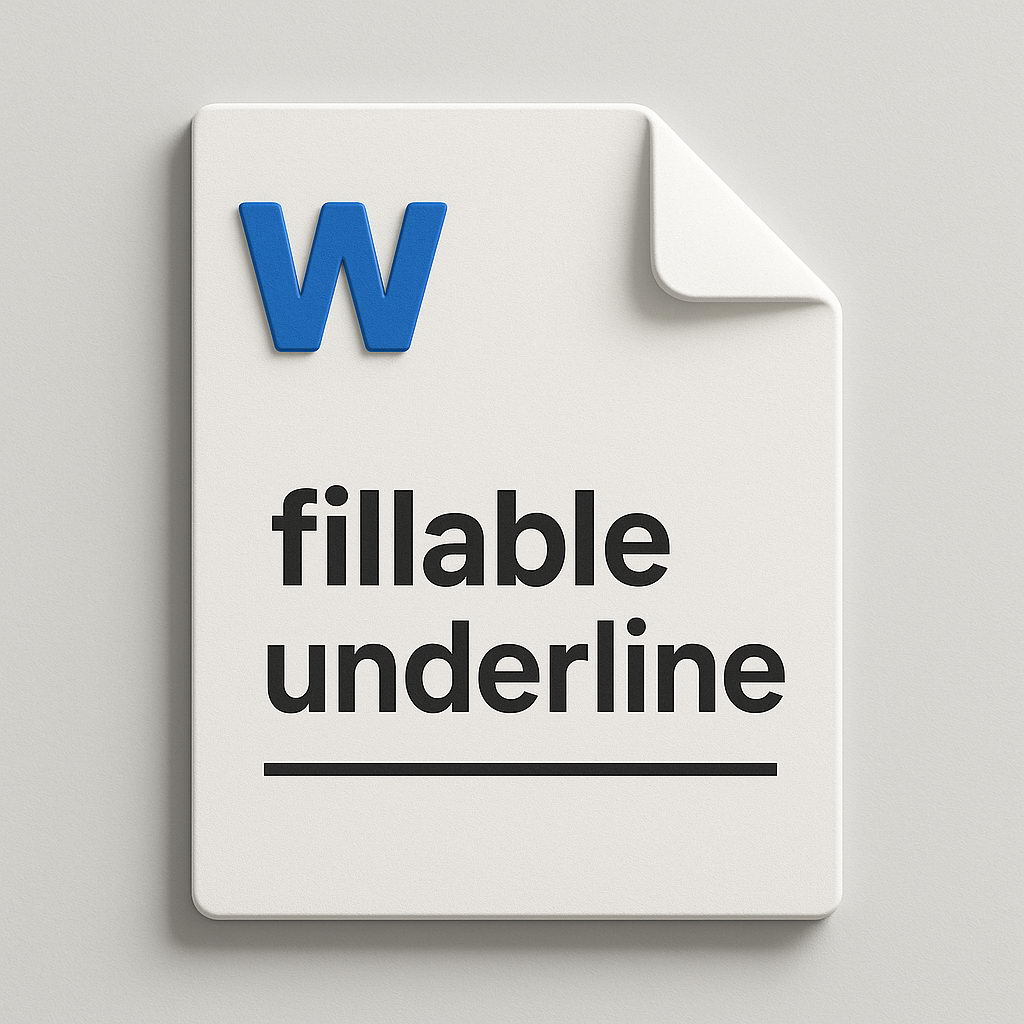 How to Create Fillable Underline in Word: 11 Methods [2025]