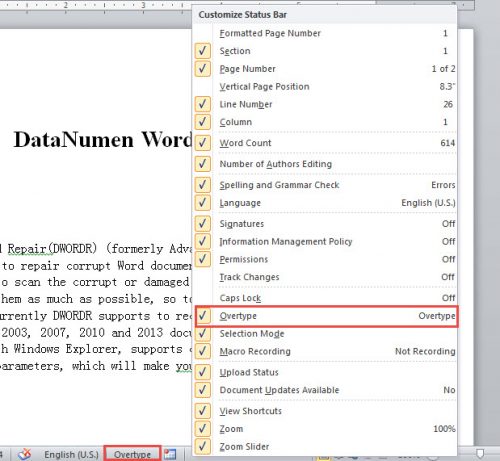 3 Ways to Prevent You from Accidentally Switching to Overtype Mode in Word