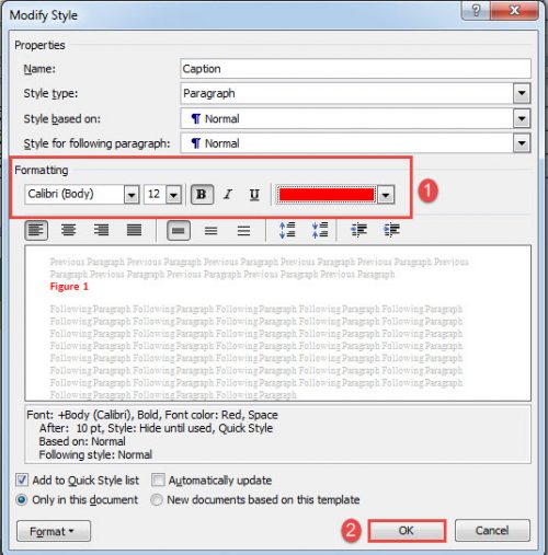 2 Ways to Change the Caption Style in Your Word Document