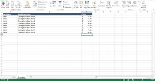 How to Create an Automated Shopping Cart in Excel Workbook